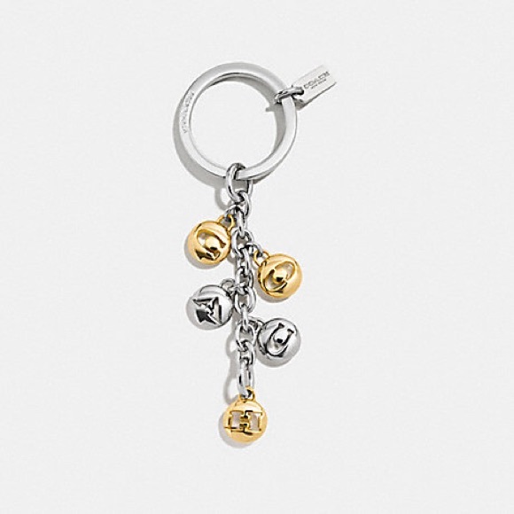 Coach | Accessories | Coach Signature Goldsilver Letters Keychain ...